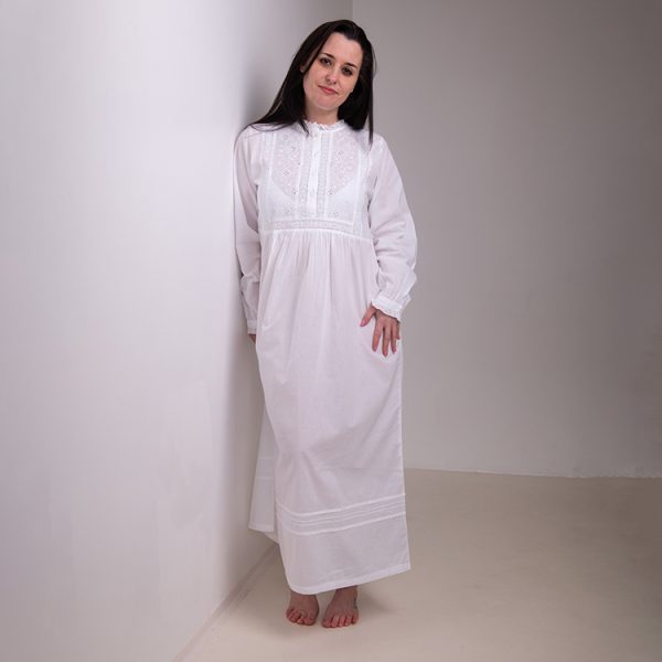 Long Nighties for Ladies | 100% White Cotton | Free Delivery